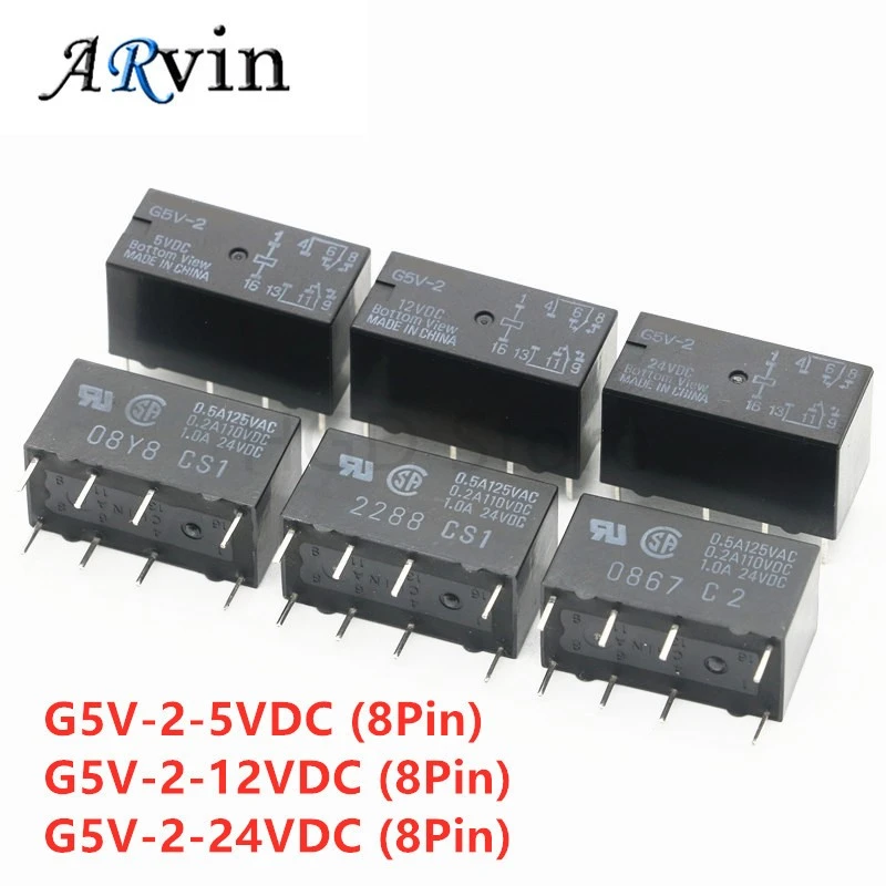 Relay G5v 2 24vdc | Relay G5v 2 12vdc | Relay G5v 1 12vdc | Dc 5v 6 Pin Relay - 5pcs/lot ...