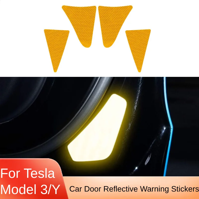 Door-Reflective-Warning-Sticker-For-Tesla-Model-3-Y-Accessories ...