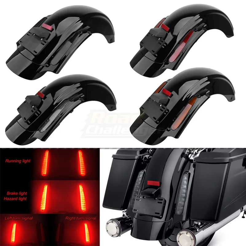 Motorcycle-LED-Red-Tail-Light-Rear-Fender-System-For-Harley-Touring ...
