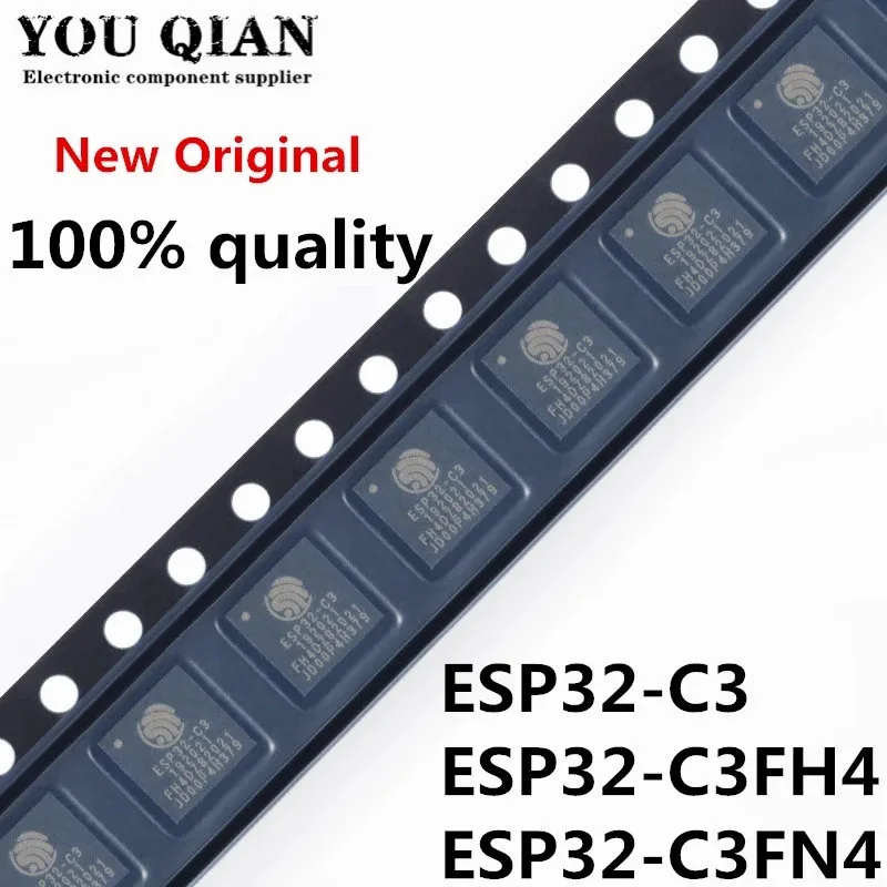 5pcs ESP32-C3 ESP32-C3FH4 ESP32-C3FN4 ESP32 C3 C3FH4 C3FN4 QFN-32 2.4GHz WiFi Bluetooth ...