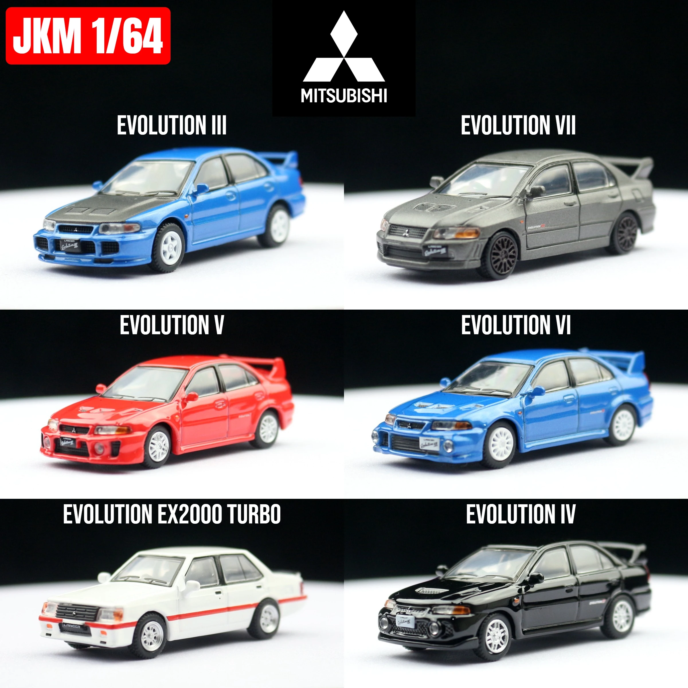 Mitsubishi-Lancer-Evolution-EVO-Family-JDM-Initial-D-Toy-Car-Model-JKM ...