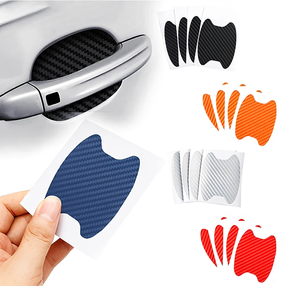 4pcs Universal Carbon Fiber Auto Car Door Handle Stickers Car Handle Protection Car Handle Anti Scratch Stickers Car Accessories Car Stickers AliExpress