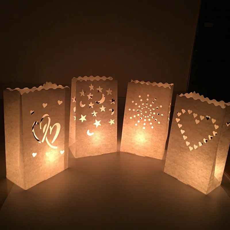 10pcs High-quality Flame Retardant Candle Paper Bag Christmas Kids ...