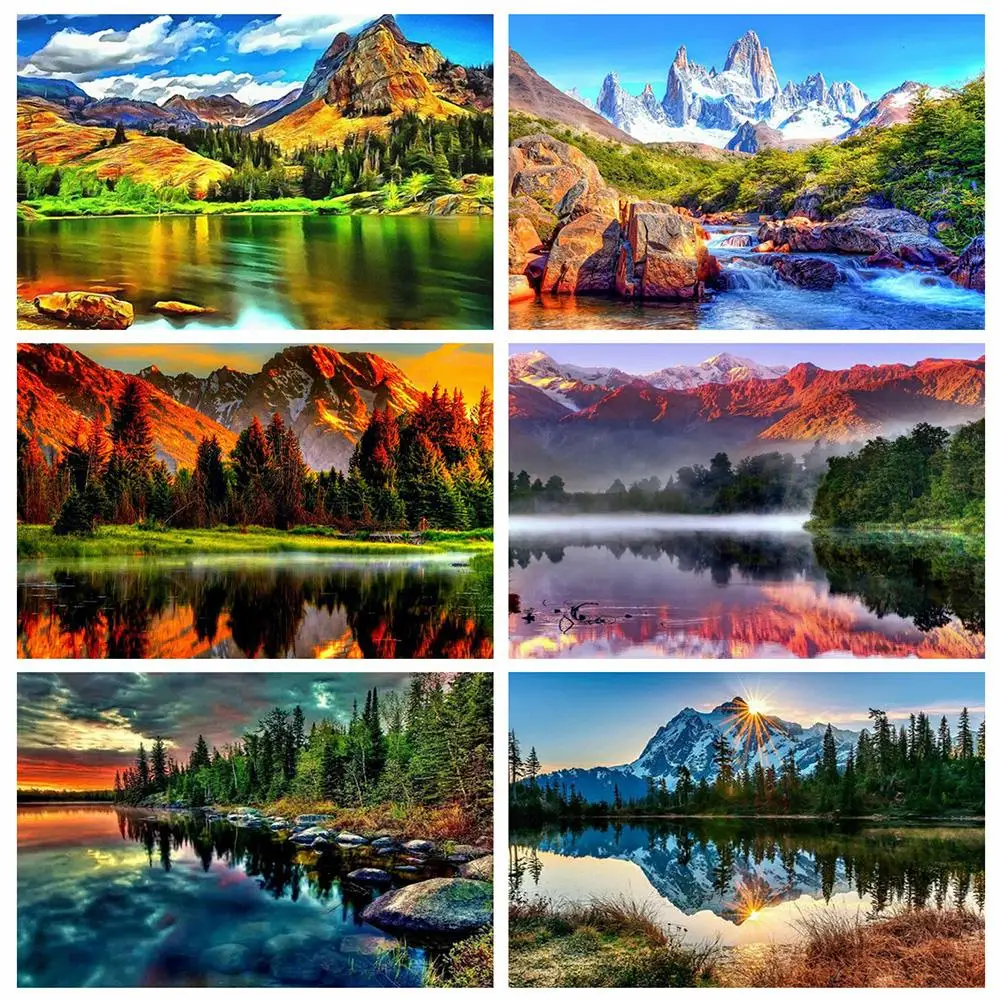 5D-DIY-Diamond-Embroidery-Mountain-Scenery-Cross-Stitch-Full-Square ...