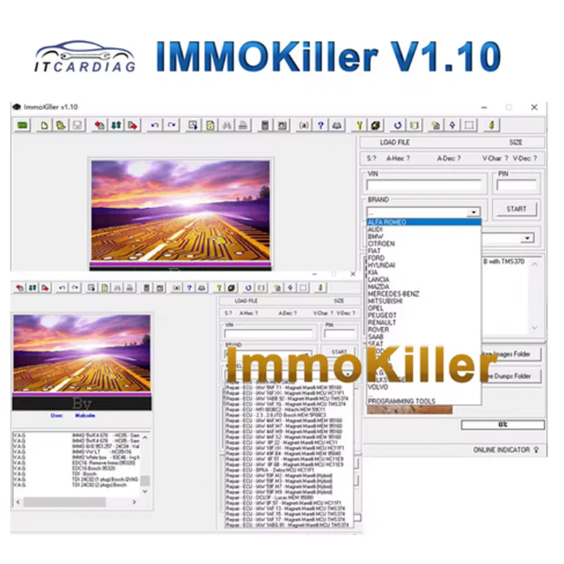 ImmoKiller V1.10 New IMMO Off Software v1.1 Immo Killer ECU Programmer ...