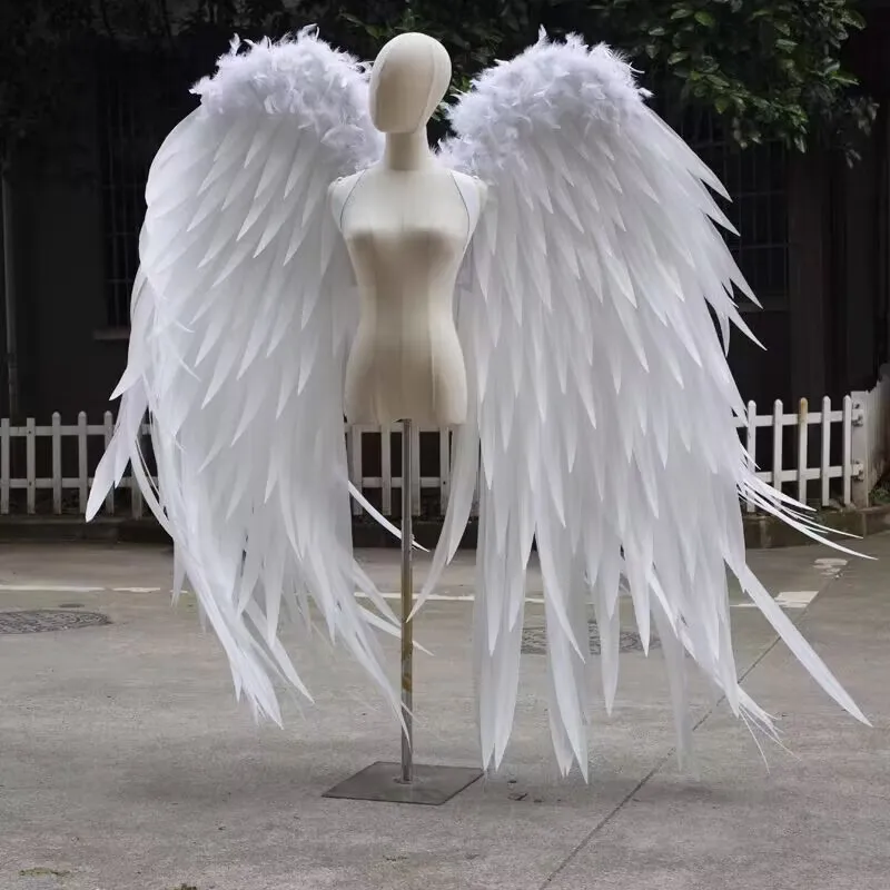 White-Angel-Wings-Cosplay-Costume-Party-Dance-Sow-Rave-Hallowen-Flower ...