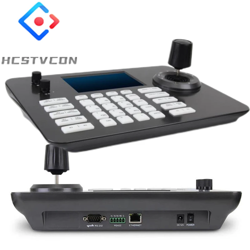 Network Joystick Controller 5 Inch 255 Presets Cameras Poe Onvif Ip Keyboard Controller Rs232 ...