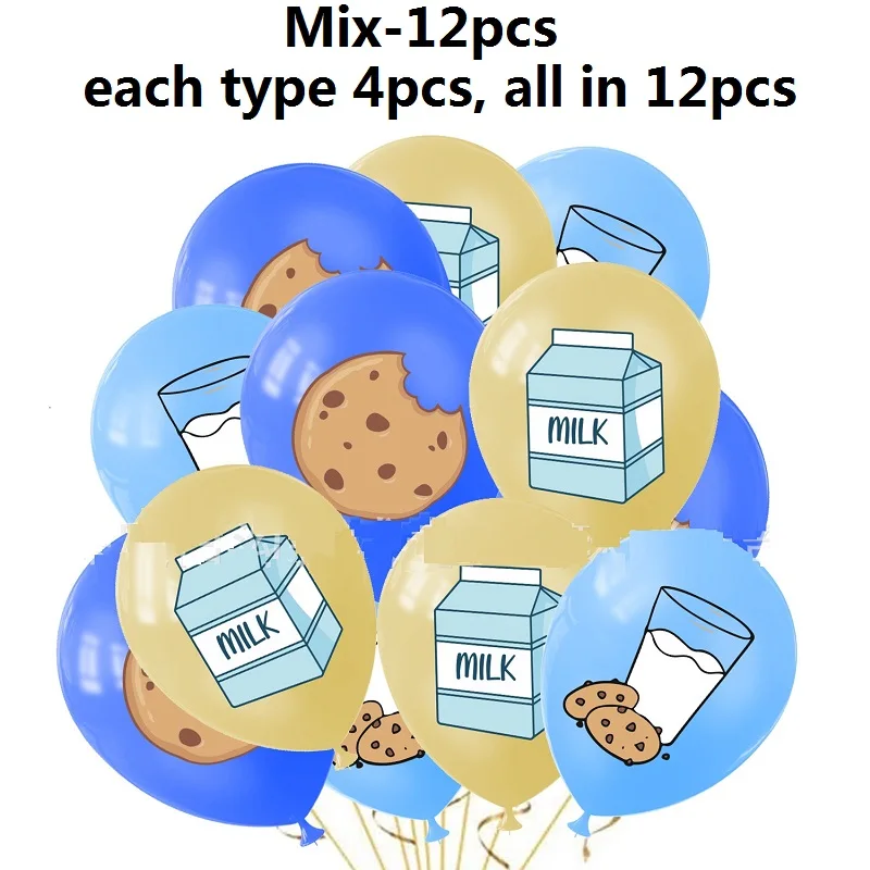 Milk-Balloon-Set-Cookie-Balloon-Food-Theme-Birthday-Party-Camping ...