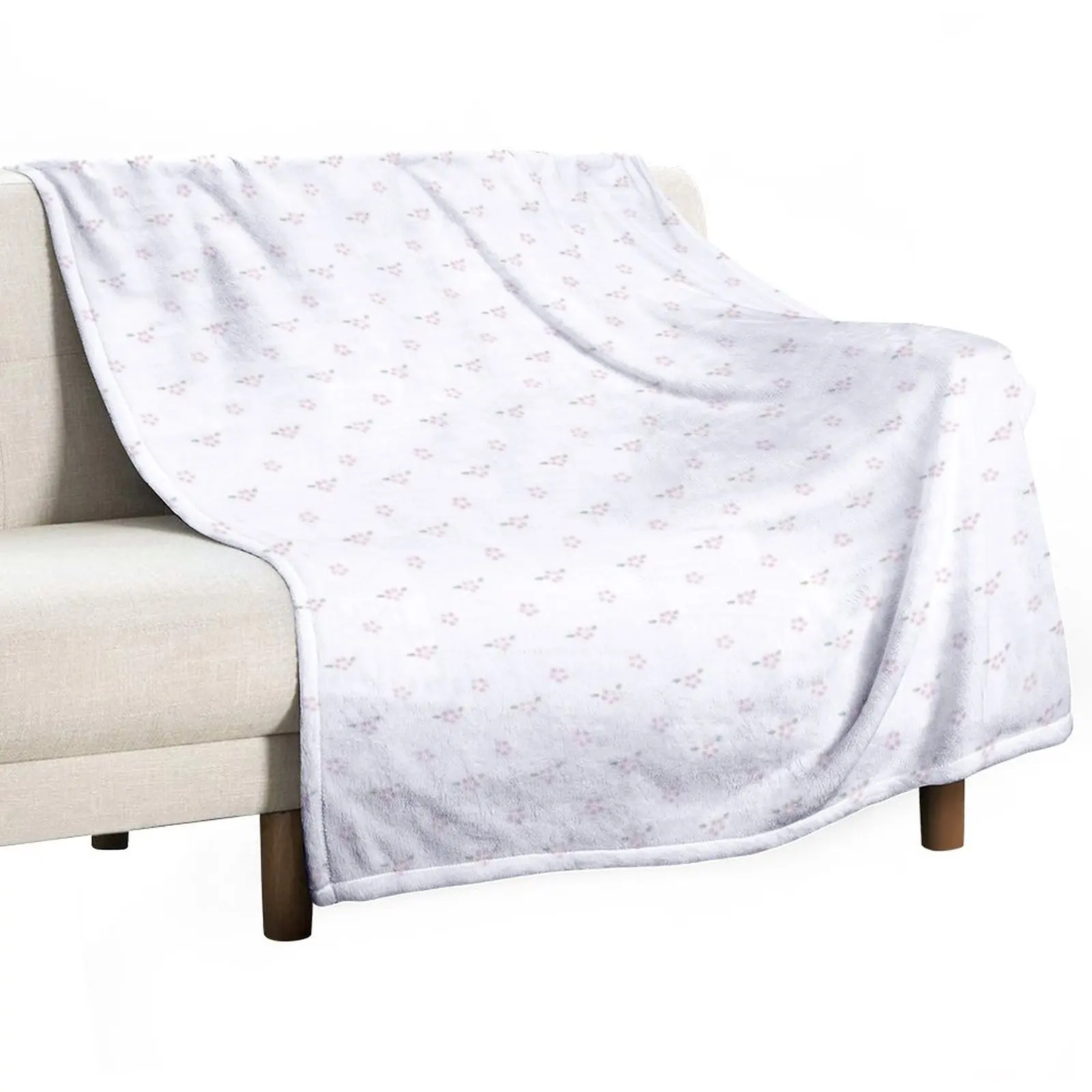 Cute-Coquette-pale-pink-flower-repeating-pattern-Throw-Blanket-Sofa ...