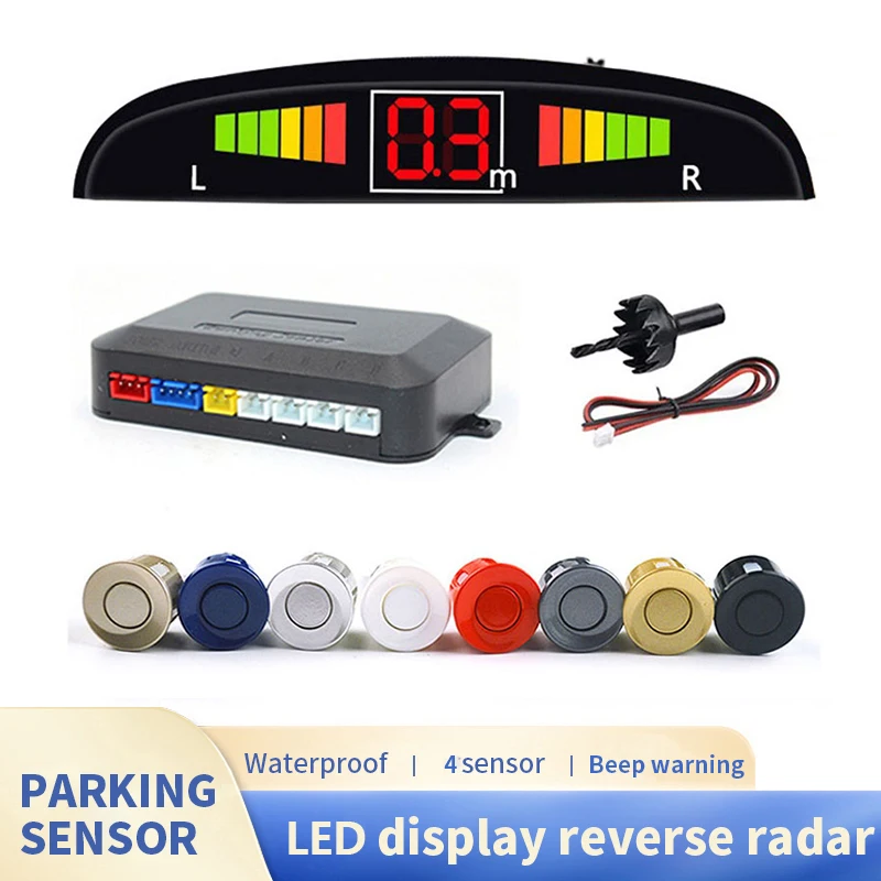 Car-LED-Digital-screen-Parking-Sensor-Kit-Backlight-Display-with-Switch ...