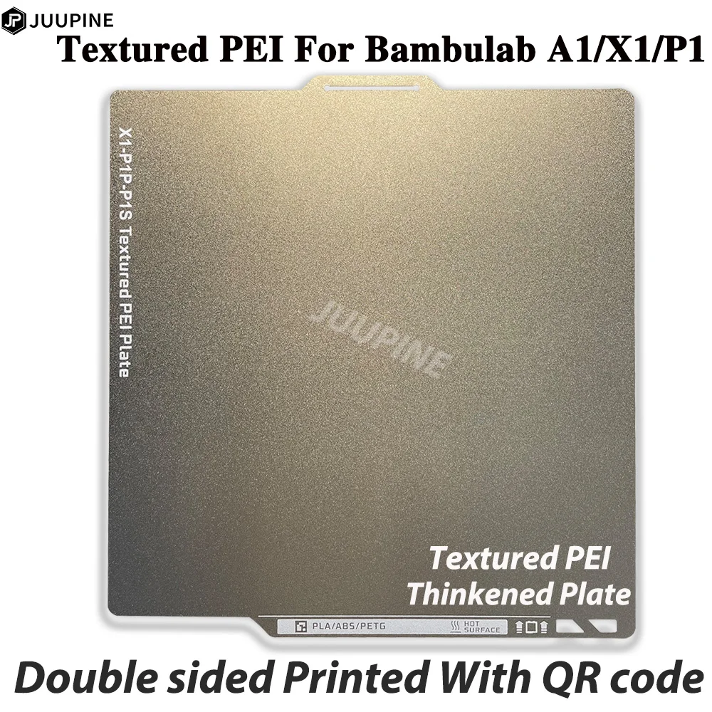 QR Code Textured PEI Bed For Bambu Lab Build Plate X1/P1P/P1S Double ...