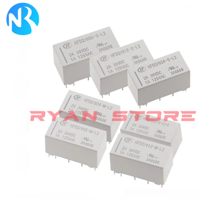 10PCS-New-Magnetic-Relay-HFD2-005-012-024-S-M-L2-D-1A-125VAC-8Pin-10Pin.jpg