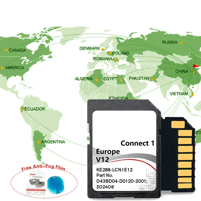 Connect 1 V12 Sat Nav Lcn1 Update Europe Navigation Sd Map Card For ...