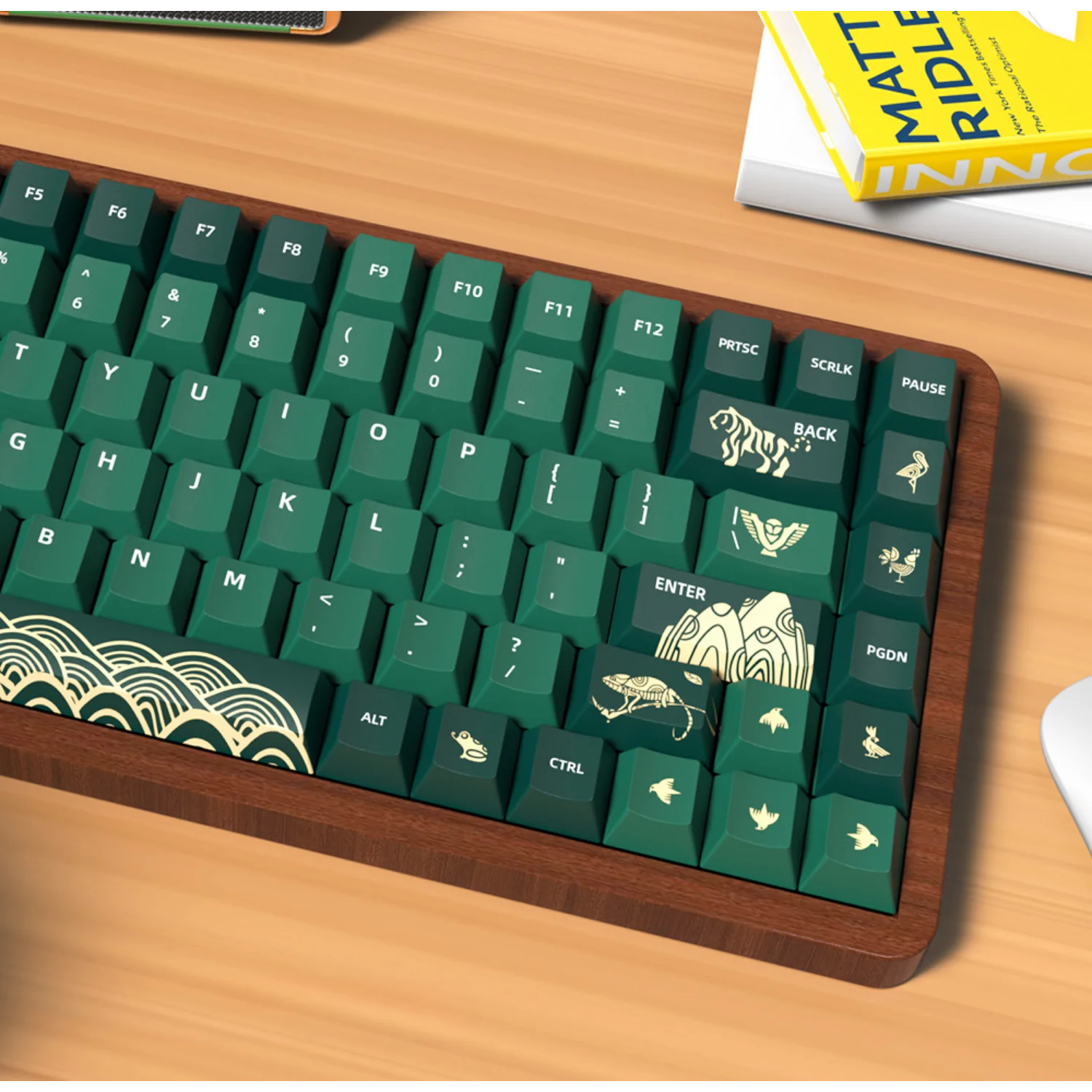 Teclado-Mec-nico-Verde-PBT-Floresta-Animal-Cherry-Keycaps-Originais ...