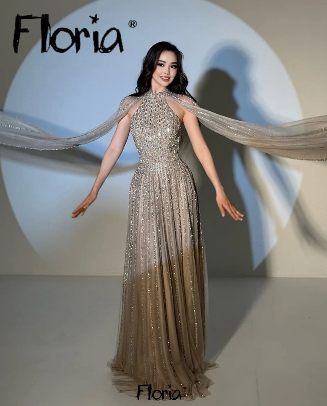 Ball Gown Long Sleeve Engagement Party Dress 🎀 Arabic Women's Dark ...