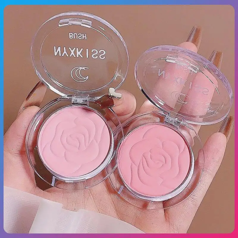 4 Color Rose Blush Palette Fine Silky Powder Cheek Rouge Female Makeup ...