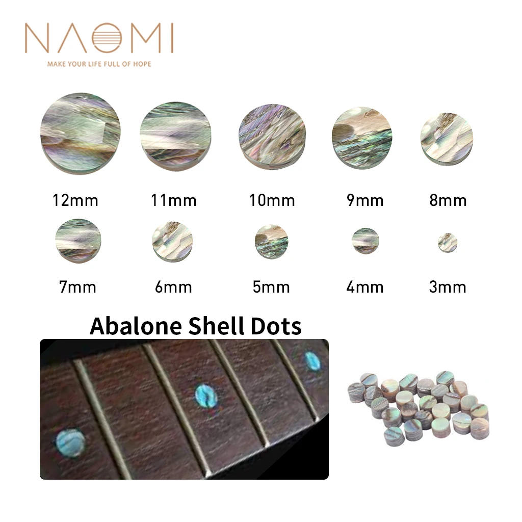 Naomi 10 Pcs Abalone Shell Guitar Fretboard Dots Fingerboard Markers ...