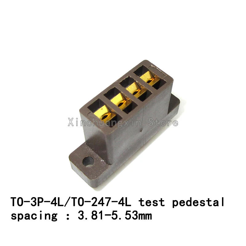 1PCS TO3P-4L TO247-4 Gold-plated High-temperature Aging Block Transistor socket with ears 4.65mm ...