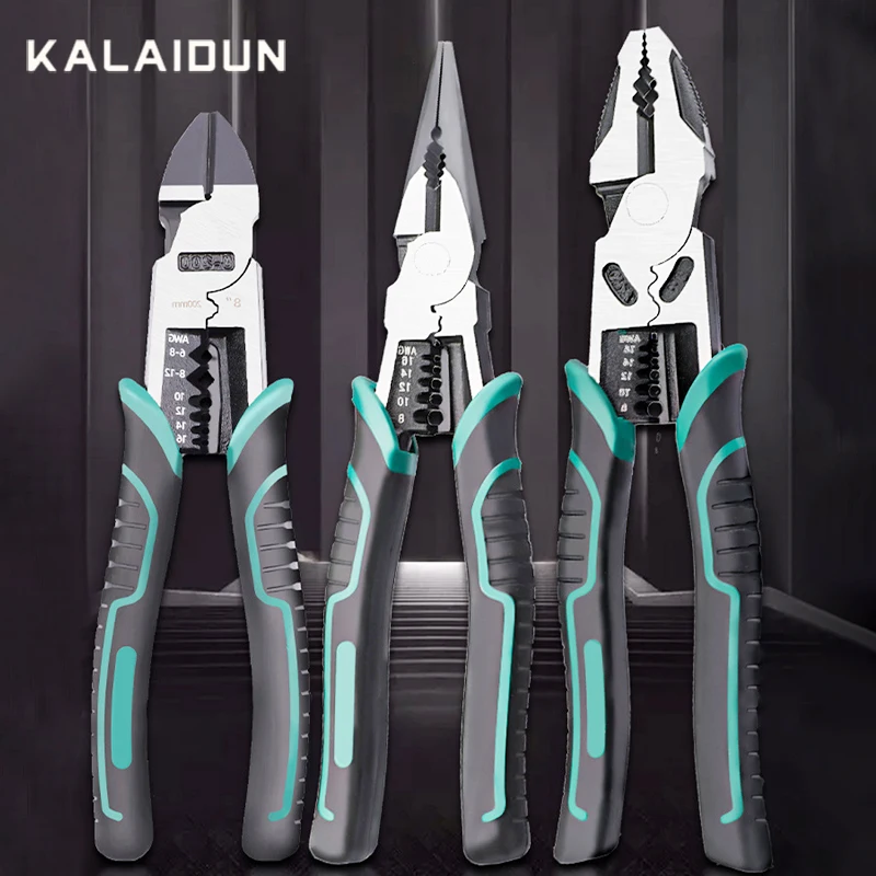 KALAIDUN-Multifunctional-Wire-Cutter-Diagonal-Pliers-Needle-Nose-Pliers-Universal-Crimp-Terminal ...