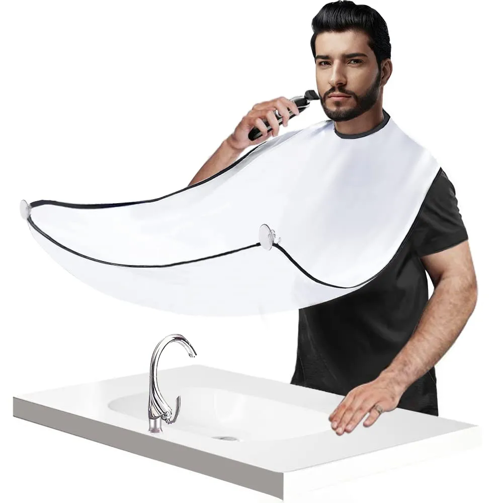 Beard-Catcher-Cape-Bib-Mirror-Suction-Cup-Apron-Hair-Shave-Beard ...
