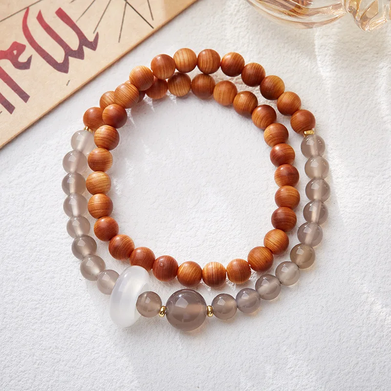 Natural-Cliff-Cypress-Wooden-Beads-Bracelets-Women-Men-Ethnic ...