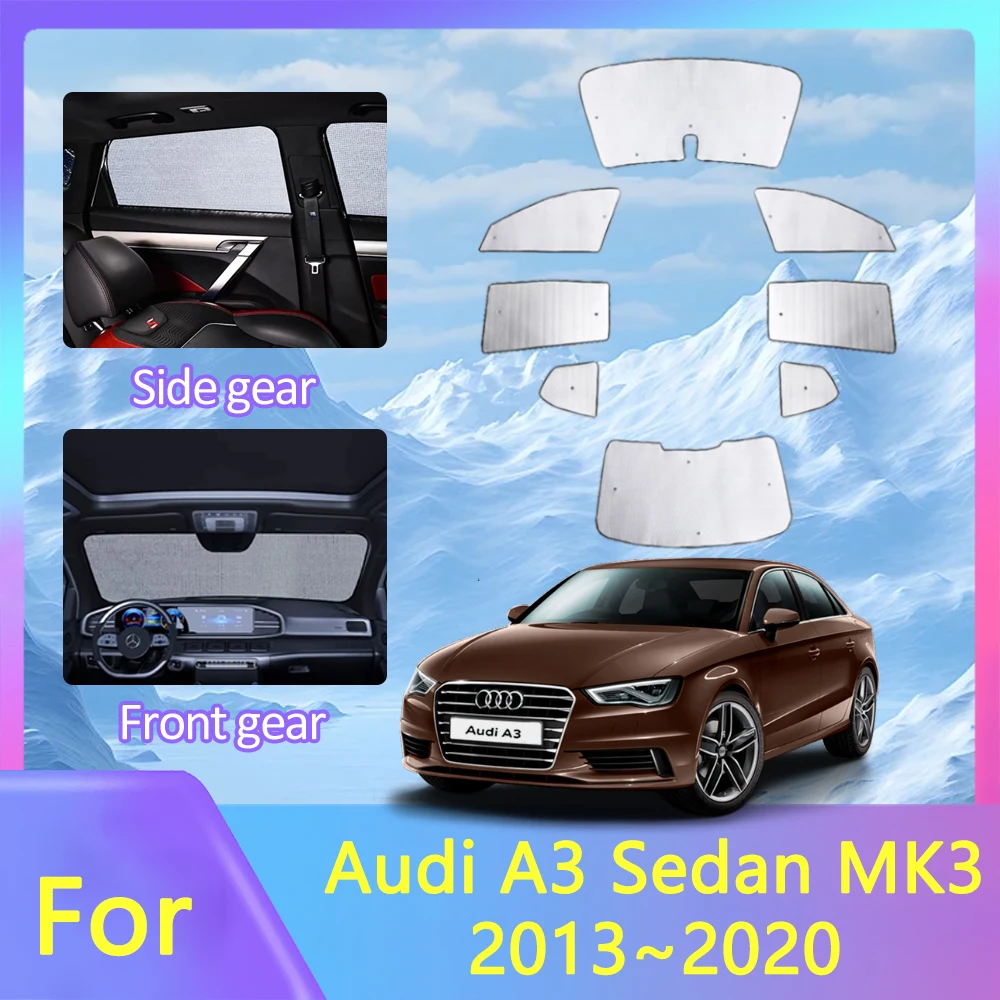Full Covers Sunshades For Audi A3 Sedan MK3 8V 2013~2020 2017 Anti-UV ...