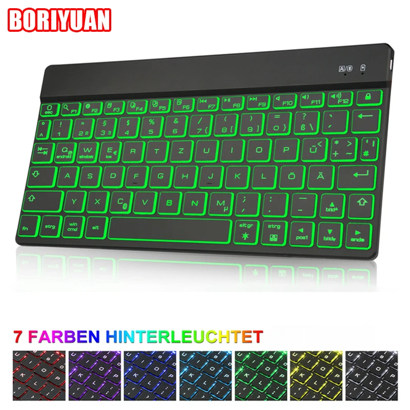 Bluetooth Wireless Backlit Keyboard Rechargeable Keyboard For Ipad ...