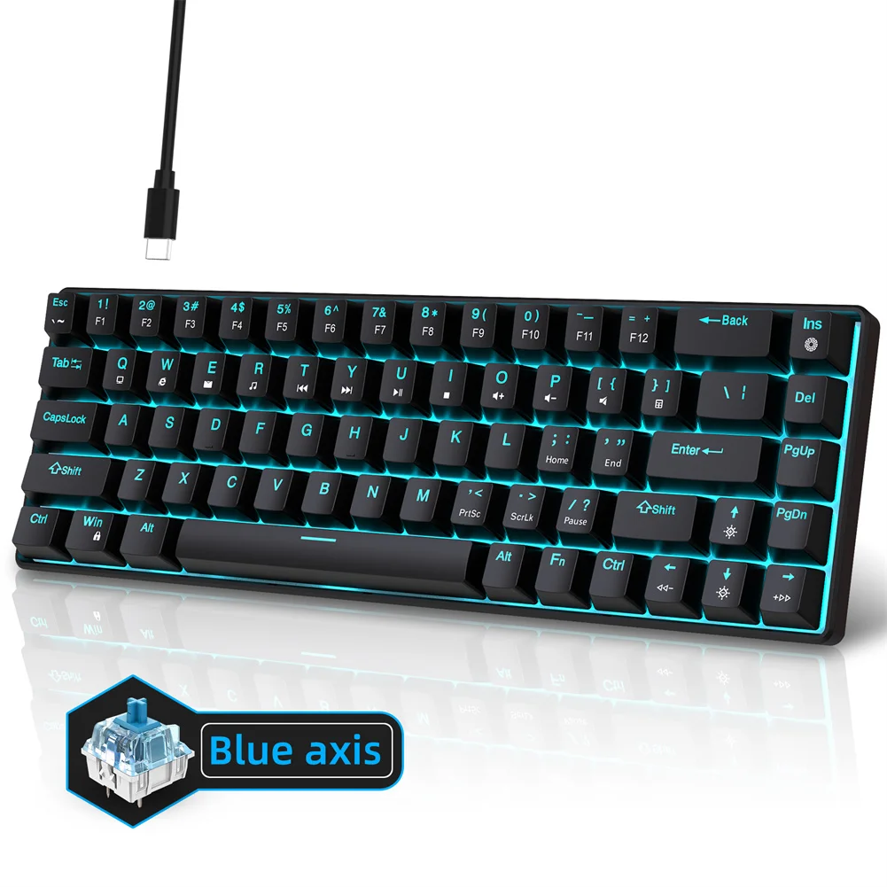 Mechanical-Keyboard-Wired-Keyboards-For-Gaming-Cool-Lighting-Wired-68 ...