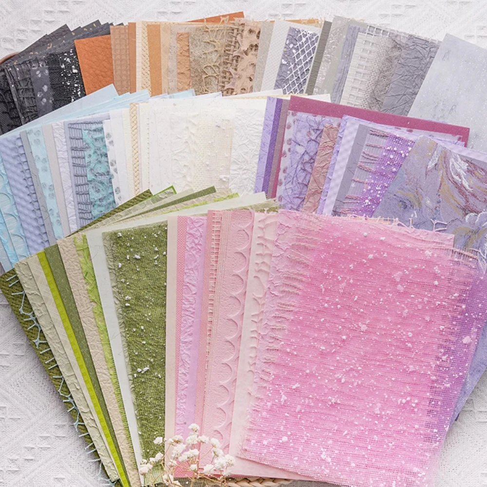 KSCRAFT-15sheets-A5-Mixed-Texture-Mesh-Paper-Pack-Light-weight-for-DIY ...