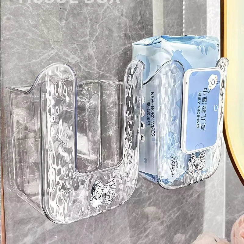 Caja-de-soporte-de-papel-higi-nico-sin-perforaciones-almacenamiento-impermeable-estante-de ...