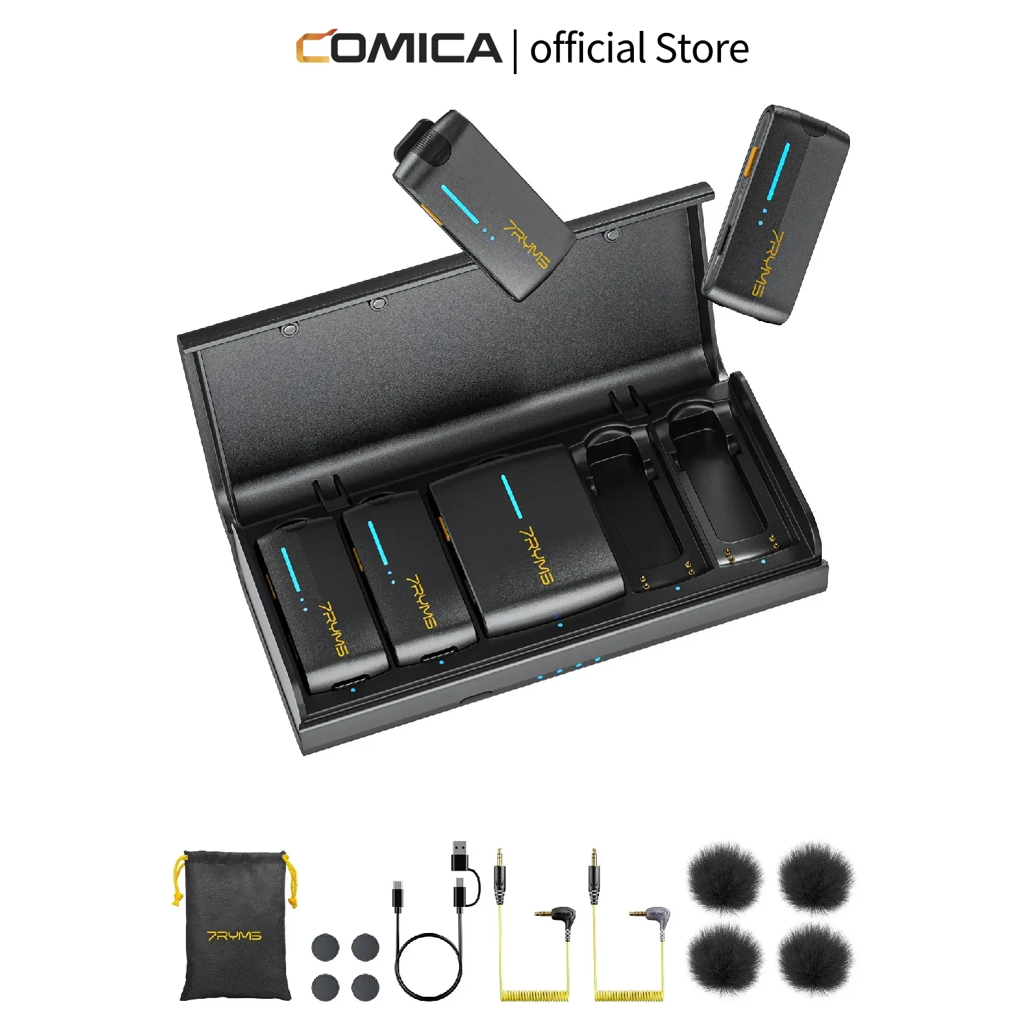 7RYMS-iRay-DW40-Four-channel-Mini-Wireless-Microphone-4-Audio-Tracks ...