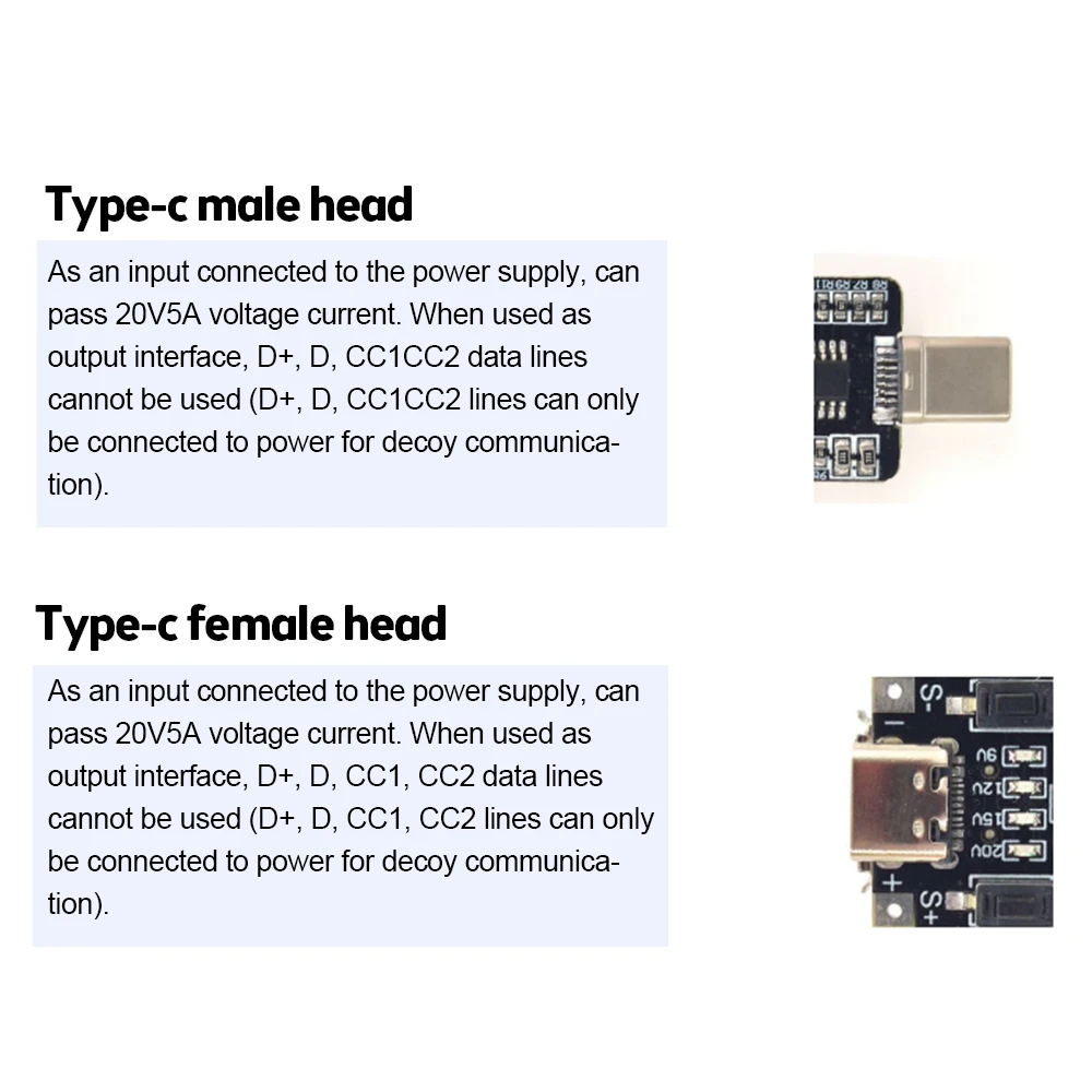 PD2.0/3.0 Decoy Trigger Motherboard Module Type C USB Adjustable ...