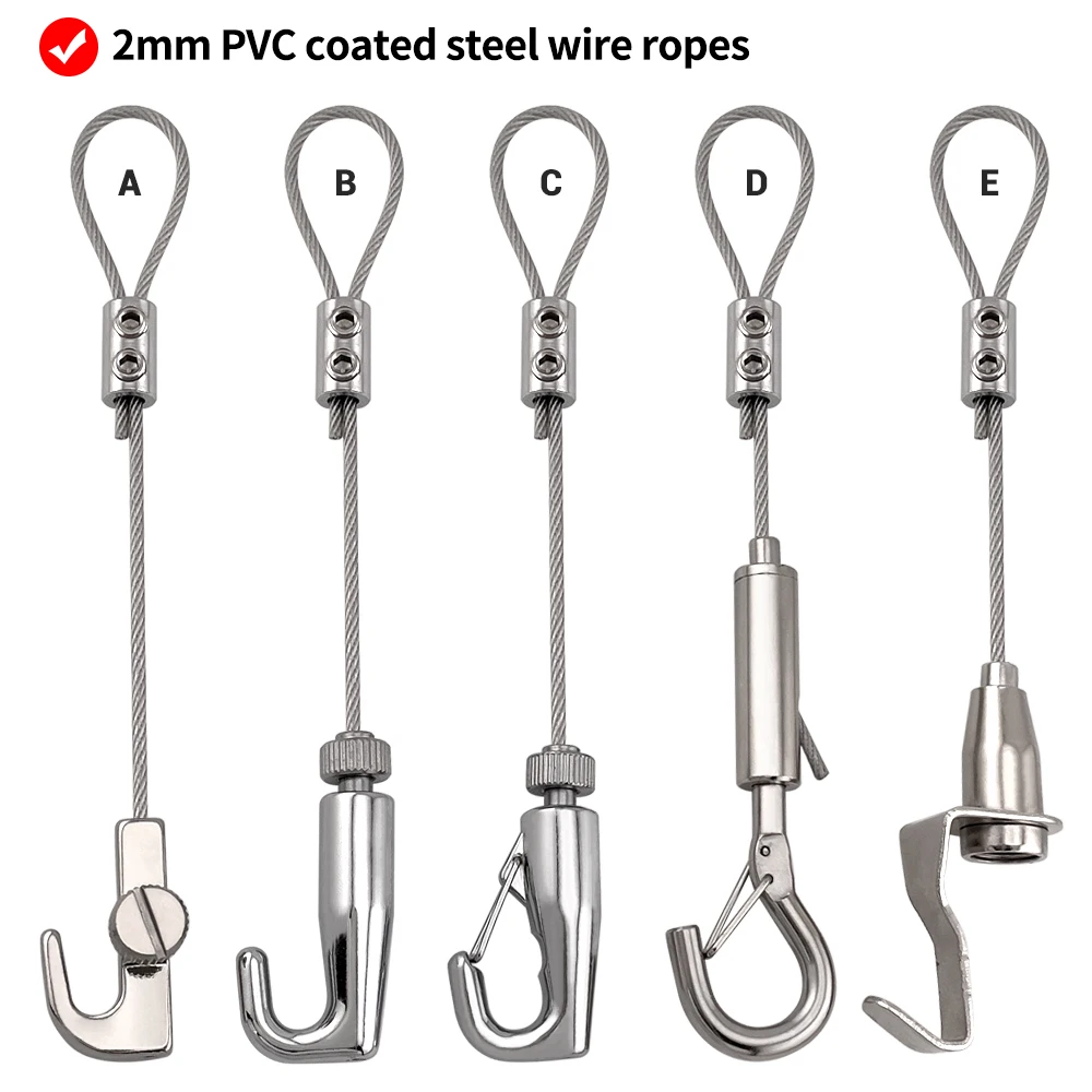4pcs-2mm-Adjustable-Telescopic-Suspension-Sling-PVC-Coated-Stainless ...