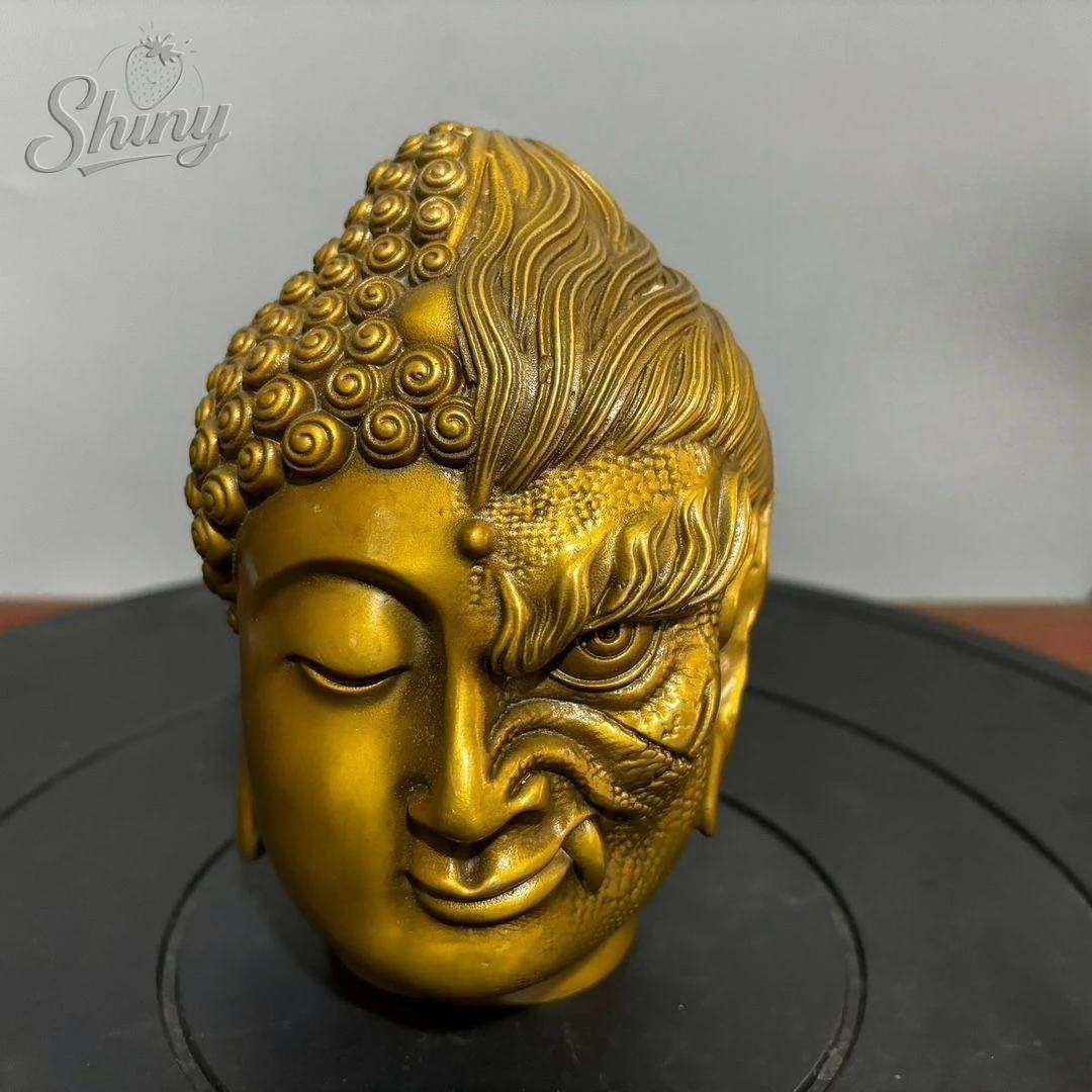 Brass Buddha Devil Satan Ornament Antique Buddha Head Statue Home ...