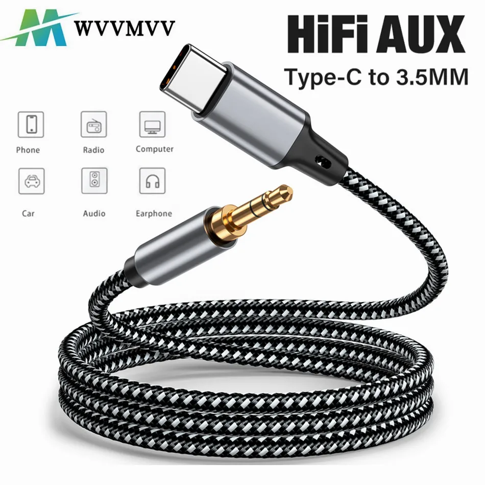 DAC-USB-Type-C-Male-Aux-Audio-Cable-To-3-5mm-Jack-Male-Speaker-Cable ...