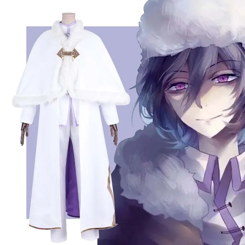 Anime-Fyodor-Dostoevsky-Cosplay-Costume-Wig-Hat-Cloak-Trench-Uniform ...