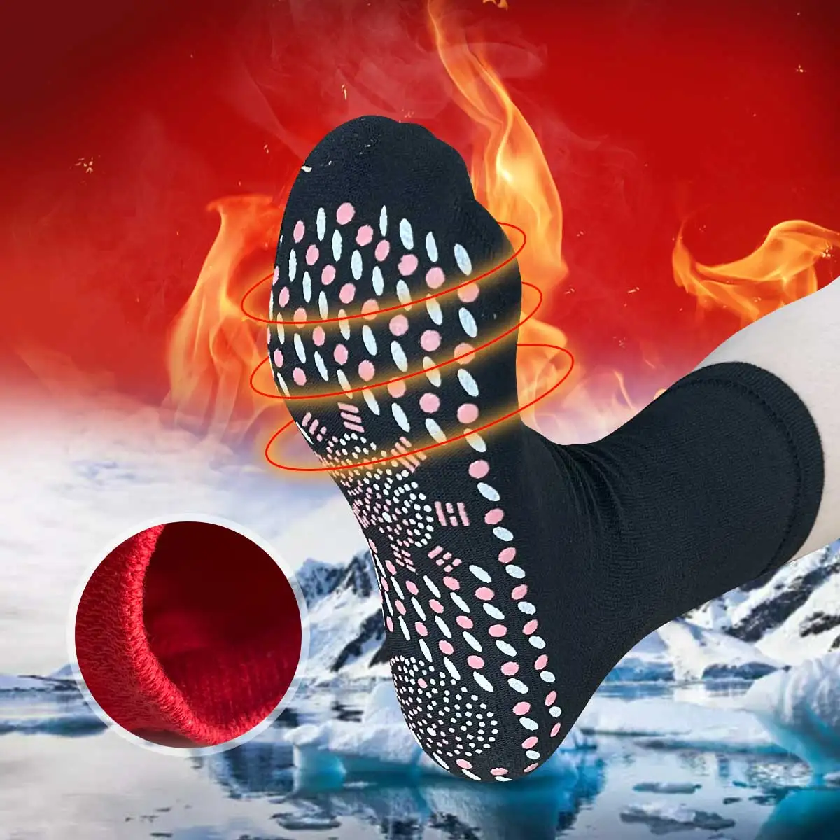 1-6pairs-Tourmaline-Self-Heating-Socks-Winter-Warm-Thermal-Health-Care ...