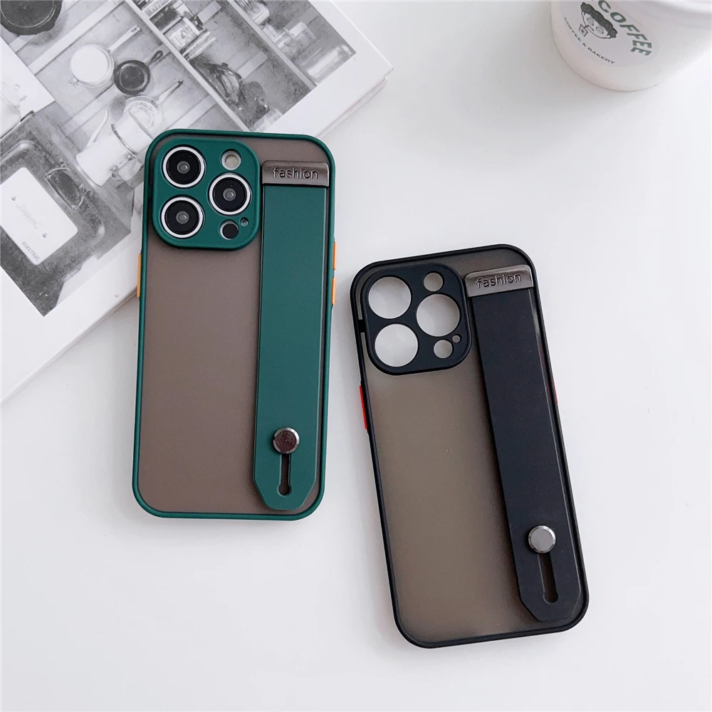 Matte-Transparent-Wrist-Strap-Holder-Phone-Case-For-iPhone-16-Pro-Max ...