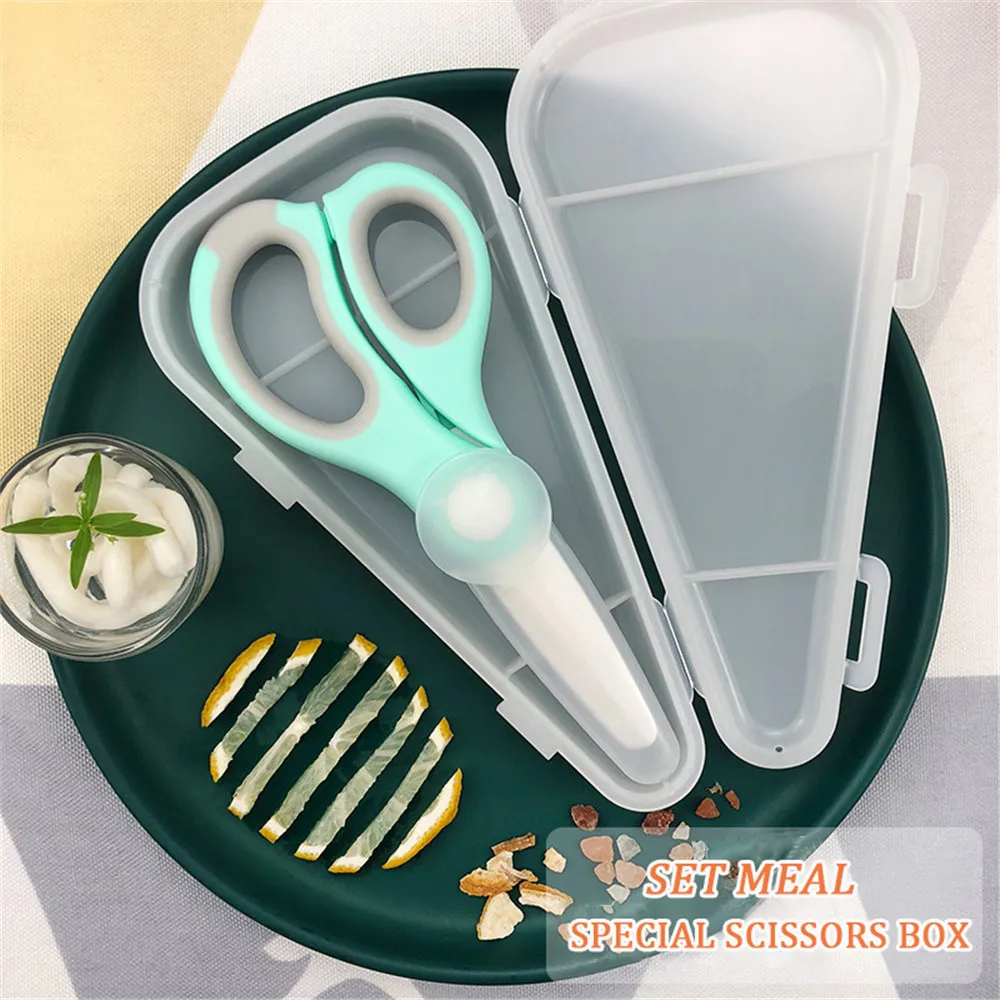 Ceramic Scissors Portable Baby Food Mills Infant Feeding Aid Scissors ...