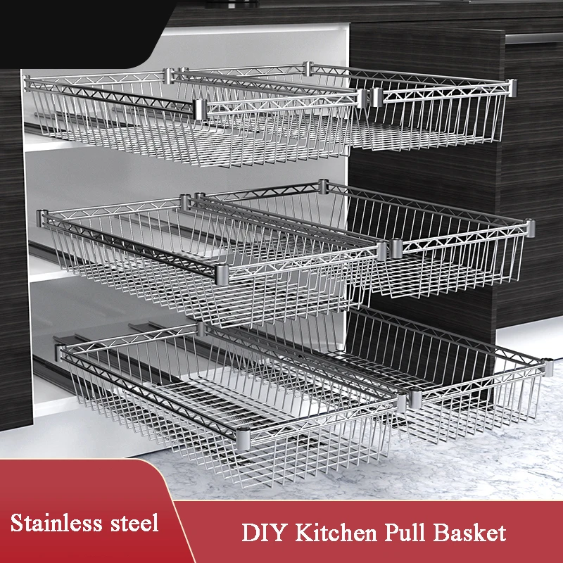 DIY-Cupboard-Drawer-Basket-Kitchen-Storage-Shelf-Organizer-Sliding ...