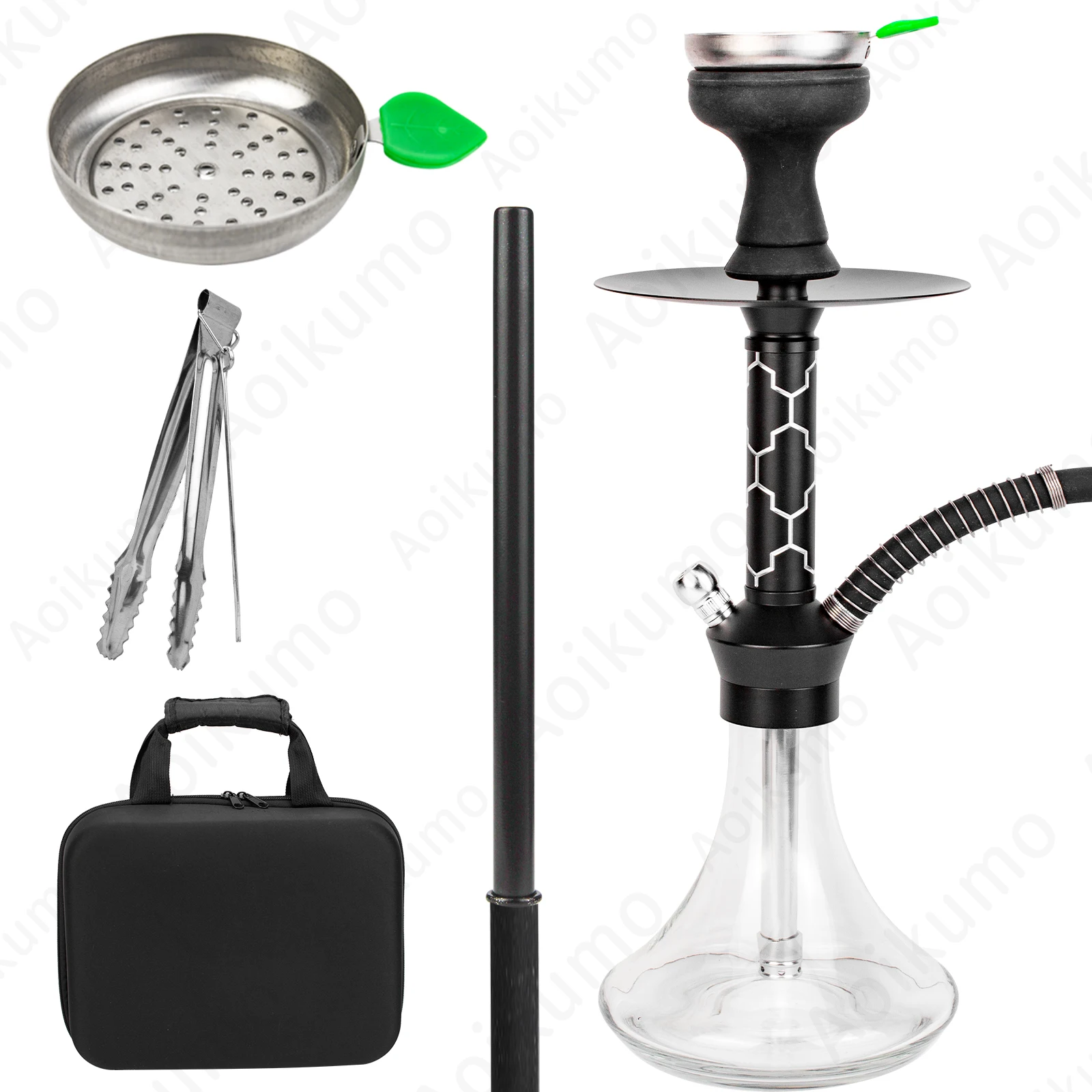 Portable-Travel-Glass-Hookah-Set-with-Case-Travel-Bag-Molde-Honeycomb ...