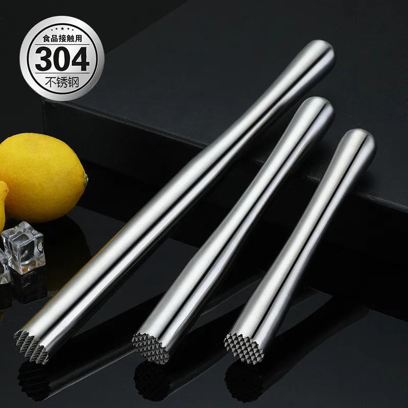 Stainless-Steel-Cocktail-Muddler-with-Bar-Mixing-Spoon-Cocktail-Muddler ...