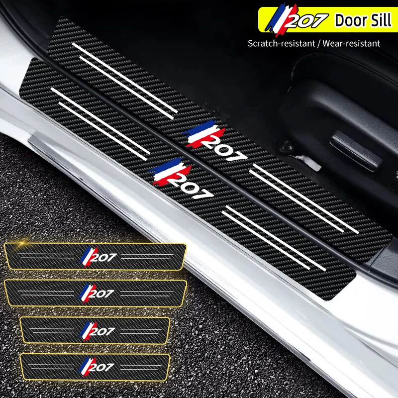 4 Stuks Auto Stickers Anti Scratch Instaplijsten Protector Voor Peugeot ...