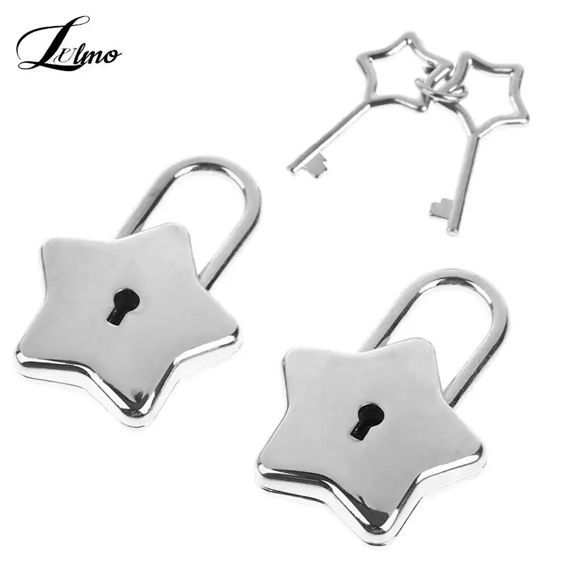 Mini Star Shape Archaize Padlocks Locker Security Key Lock With Key ...
