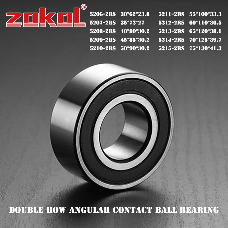 5206-5207-5208-5209-5210-5211-5212-5213-5214-5215-2RS-Axial-Angular ...