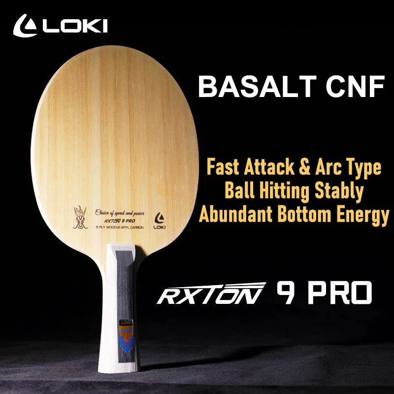 LOKI-RXTON-9Pro-Table-Tennis-Blade-5-ply-Wood-and-2-ply-CNF-Carbon-Fast ...