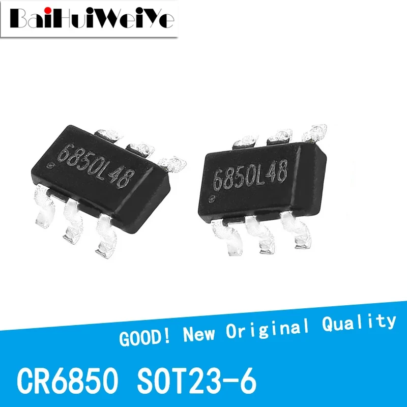 6850 SMD PWM 컨트롤러 전원 공급 장치 IC SOT23 SOT23 6, 오리지널 고품질 칩셋, CR6850S CR6850, 10 개/몫, 신제품|반도체 집적회로 ...