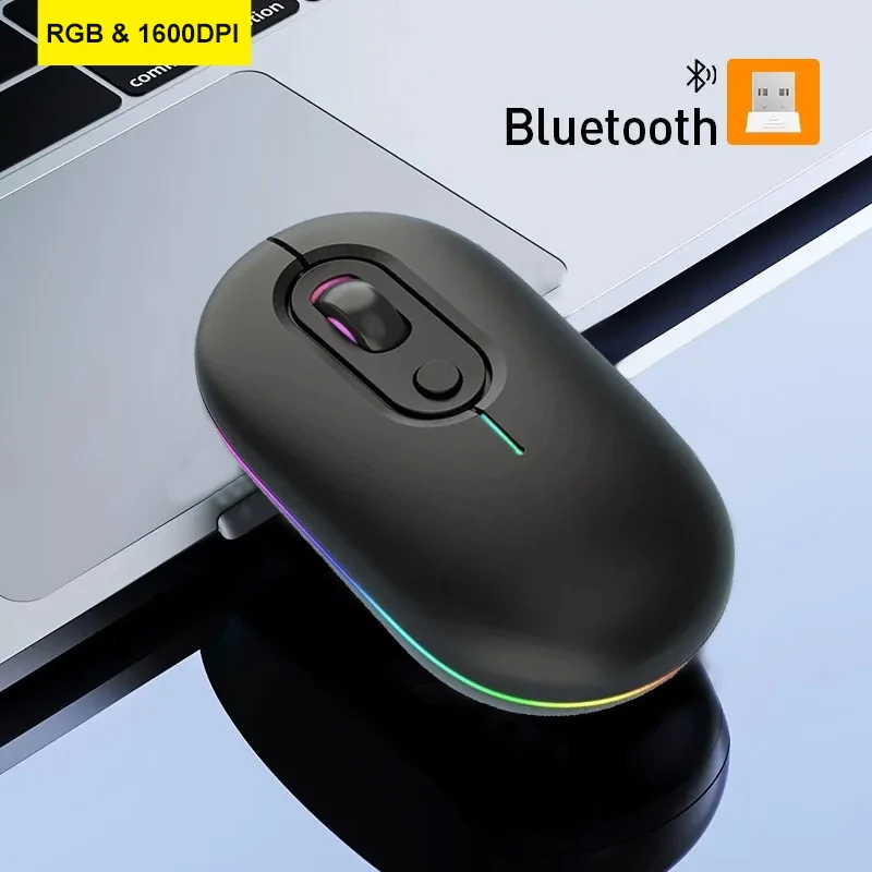 2-4G-Wireless-Mouse-Bluetooth-Mouse-RGB-Rechargeable-Mice-LED-Backlit ...