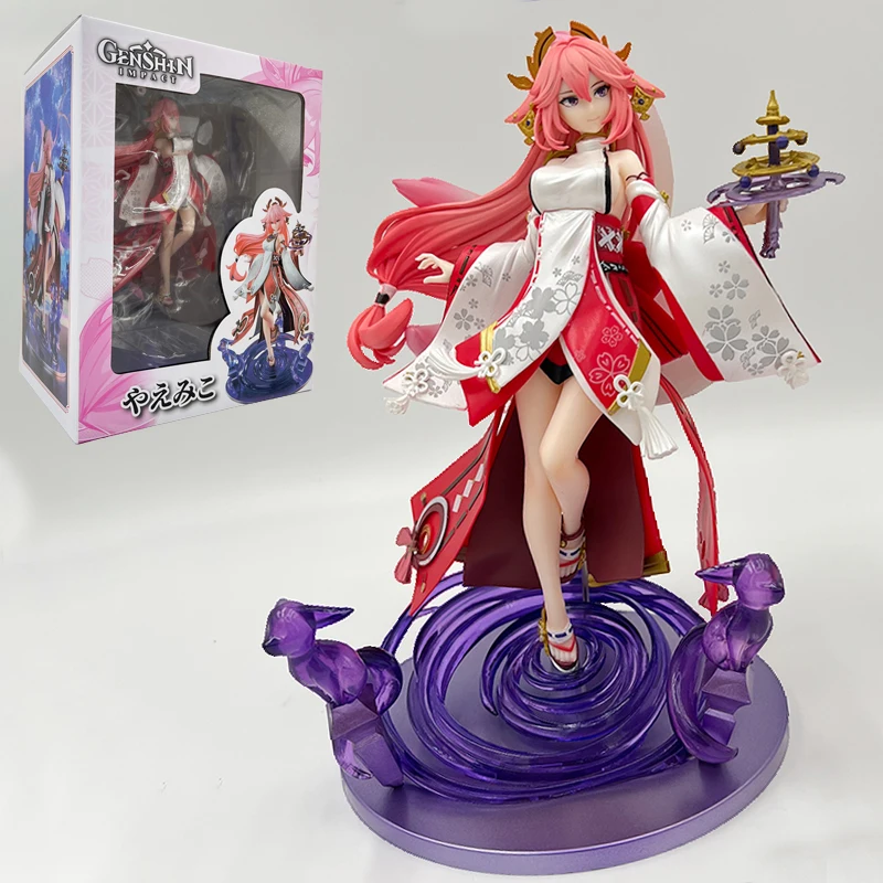 Genshin Impact Yae Miko Anime Girl Figure, figura de acción Yae Miko ...