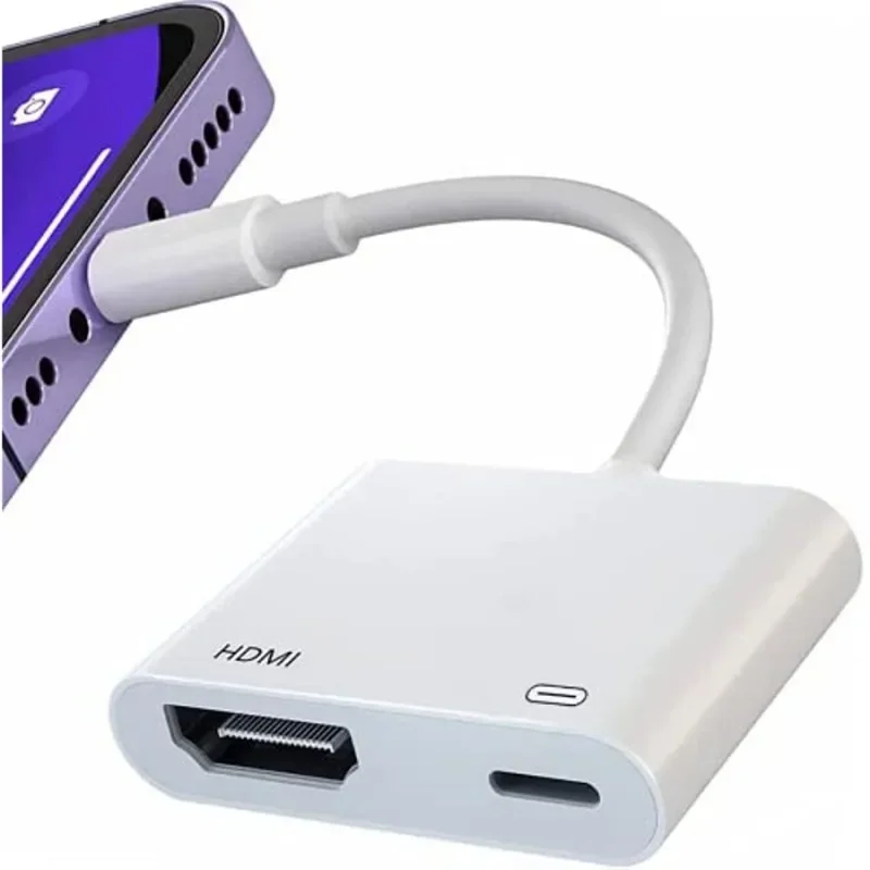 2In1-Lighting-to-HDMI-Adapter-For-iPad-iPhone-to-TV-Projector-Monitor ...